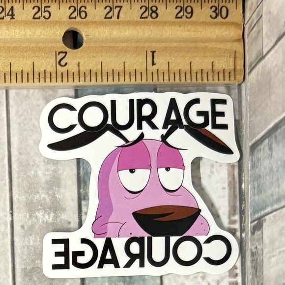Design | 110 Courage The Cowardly Dog Reusable Waterproof Vinyl Sticker ...
